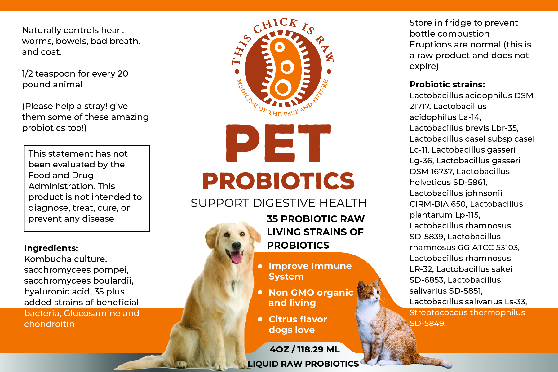 Organic Probiotics for Pets - This Chick is Raw